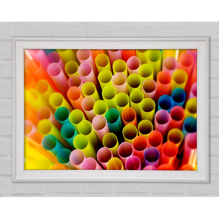 Bright Star Colourful Straws - Single Picture Frame Art Prints ...