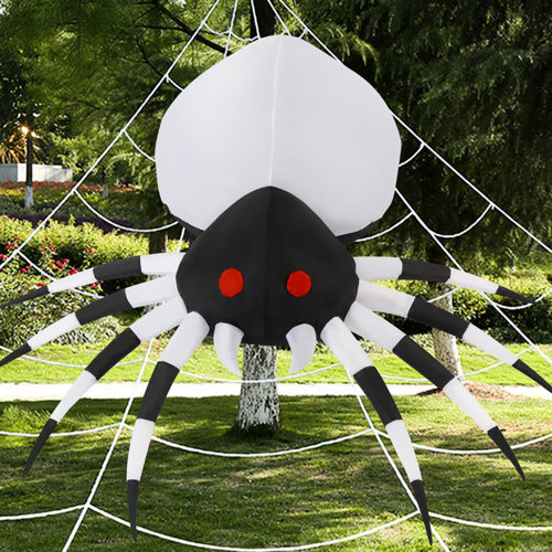 The Holiday Aisle® Halloween Inflatable Spider 6 FT Giant Spider ...