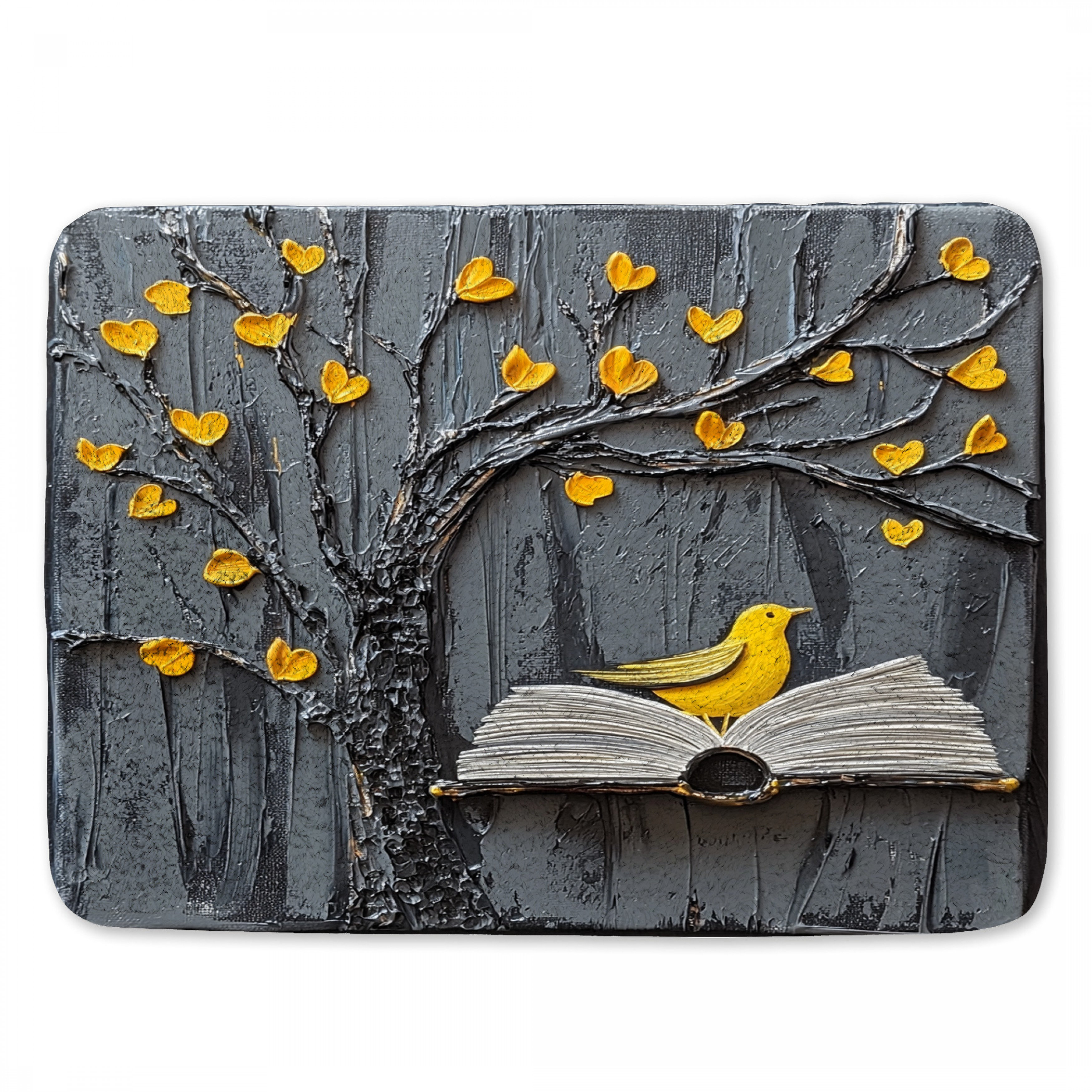 Dakota Fields Yellow Bird Bath Mat Nature Bathroom Decor Transitional ...