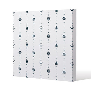 Breakwater Bay Anchor, Wheel, Sailboat Slim Style Canvas Print, 15mm ...