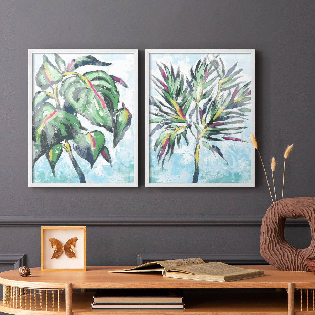 Ivy Bronx Candy Palm Fresco I-Premium Framed Print -Ready to Hang - No ...