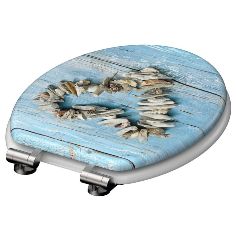 Schütte High Gloss Toilet Seat with Soft-Close Shell Heart MDF ...