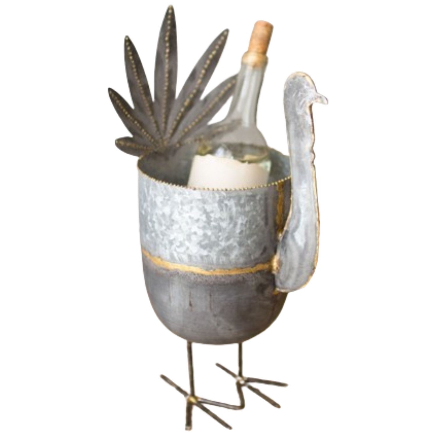 Gracie Oaks Hayley Galvanized Turkey Wine Chiller & Reviews | Wayfair