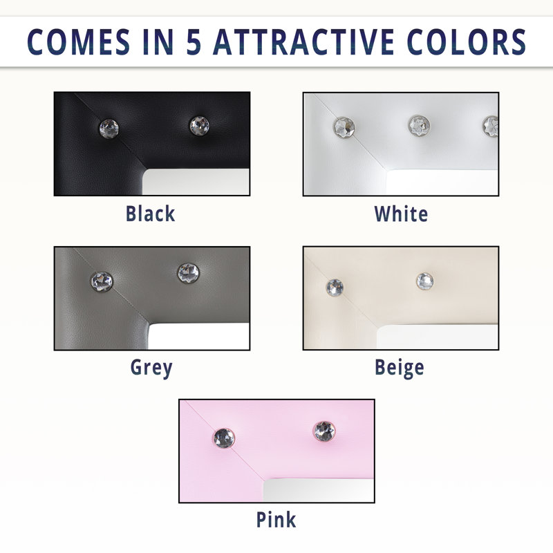 House of Hampton® Ennia Crystal Tufted Large Floor Mirror, 63"LX22"W ...