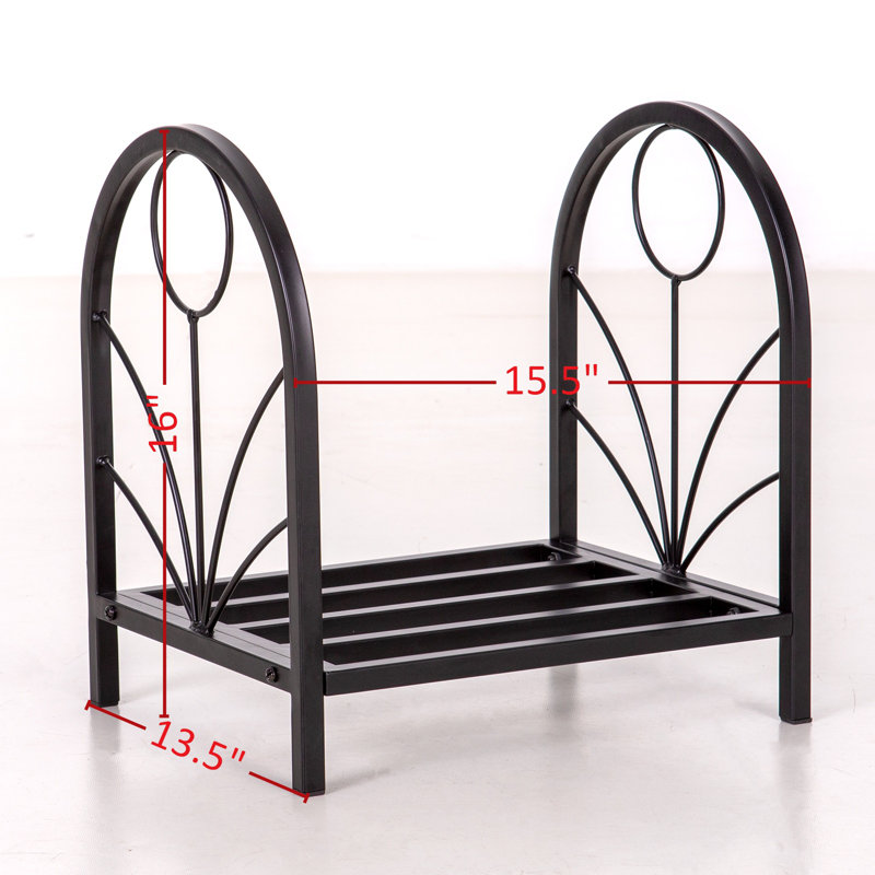 Winston Porter Ignram 15.5" W x 12" D Metal Log Rack | Wayfair