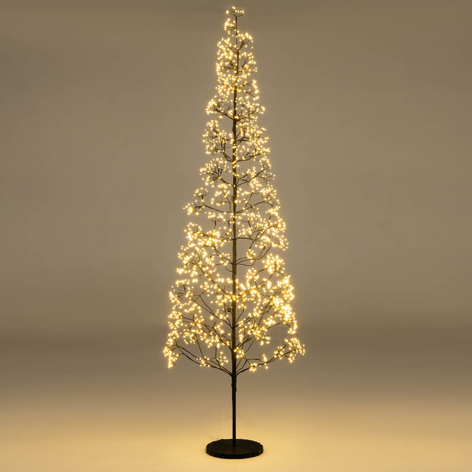 The Holiday Aisle® 7 FT Lighted Alpine Tree with 2100 White Light LED ...