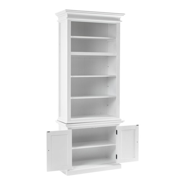 Gracie Oaks Jakeith 86.6" H x 35.43" W Solid Wood Standard Bookcase ...