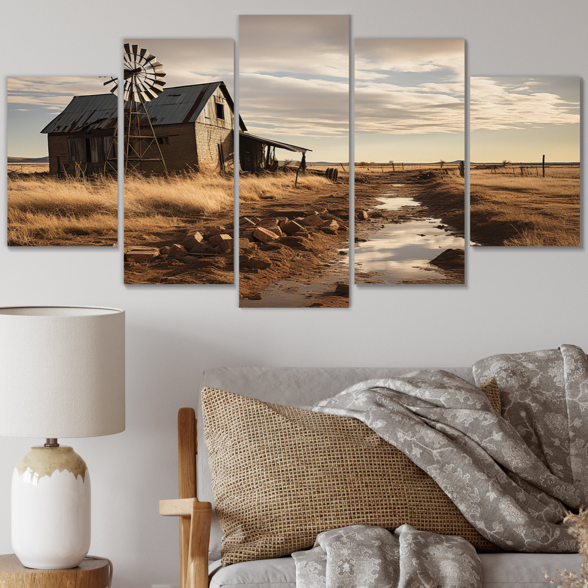 August Grove® Wind Turbines Windswept Skies - Wind Turbines Canvas Art ...
