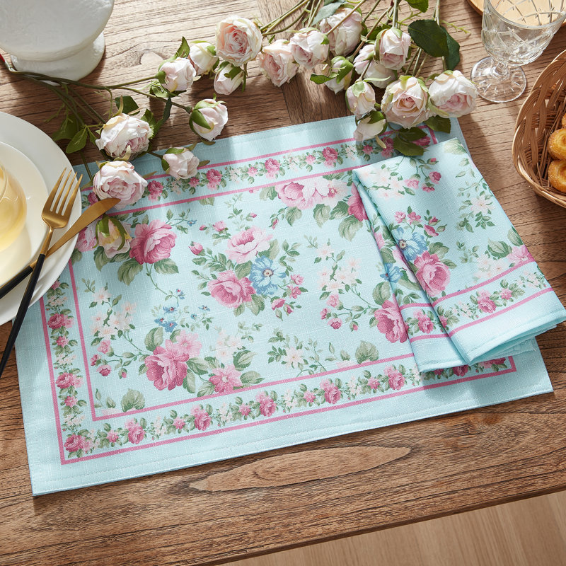 Charlton Home® Vintage Floral Polyester Rectangle Placemat | Wayfair