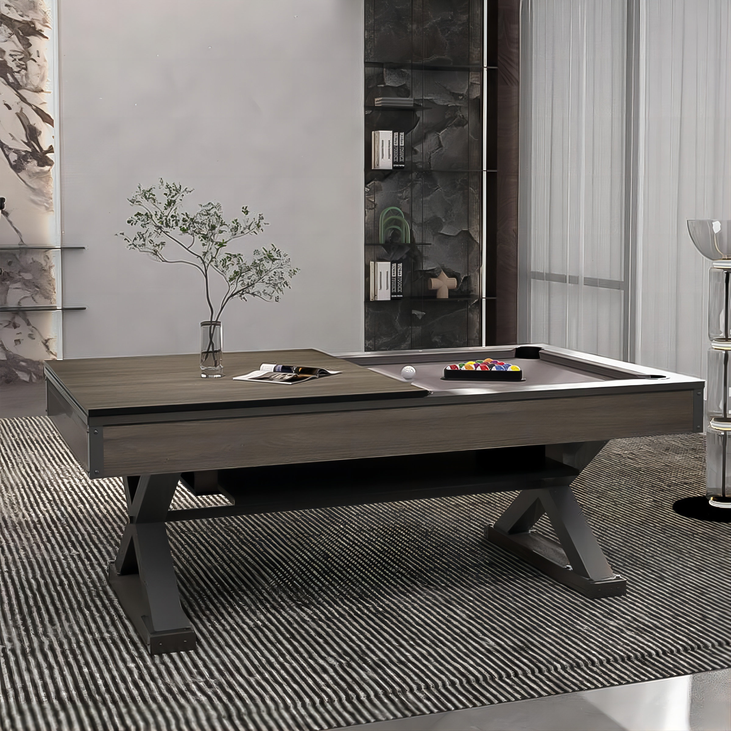 iCool Appliances 84.65"Pool Table with Dining Top - Wayfair Canada