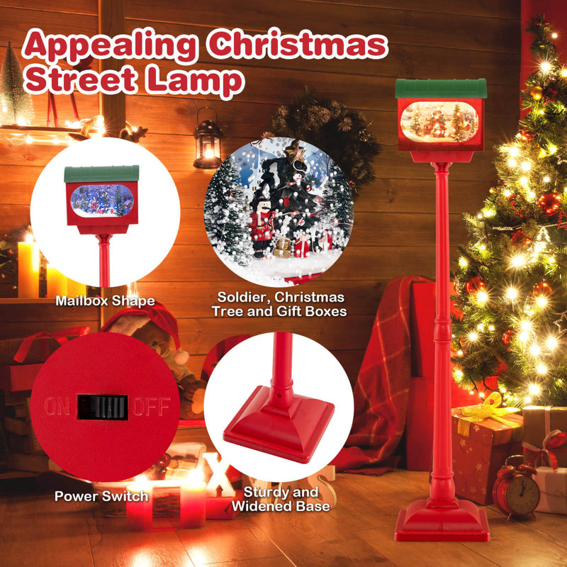 Fleur De Lis Living 59 Inch Musical Christmas Street Lamp With Sound ...