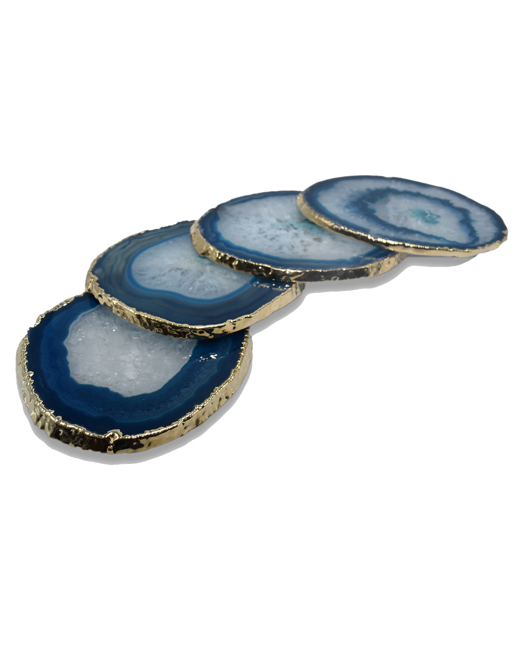 Willa Arlo™ Interiors Agate Coaster with Gold Edge & Reviews | Wayfair