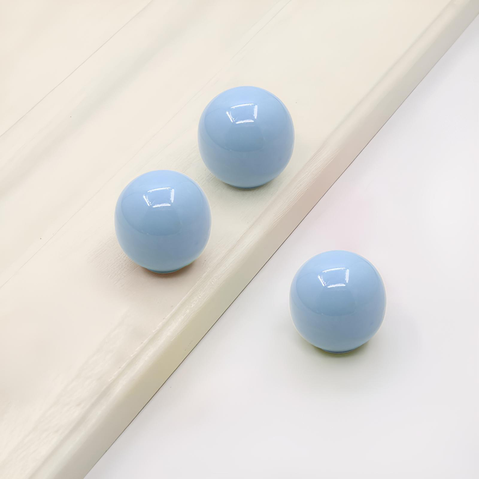 Infinitee Green Colorful Ceramic Cabinet Door Handle, Round Single Hole ...