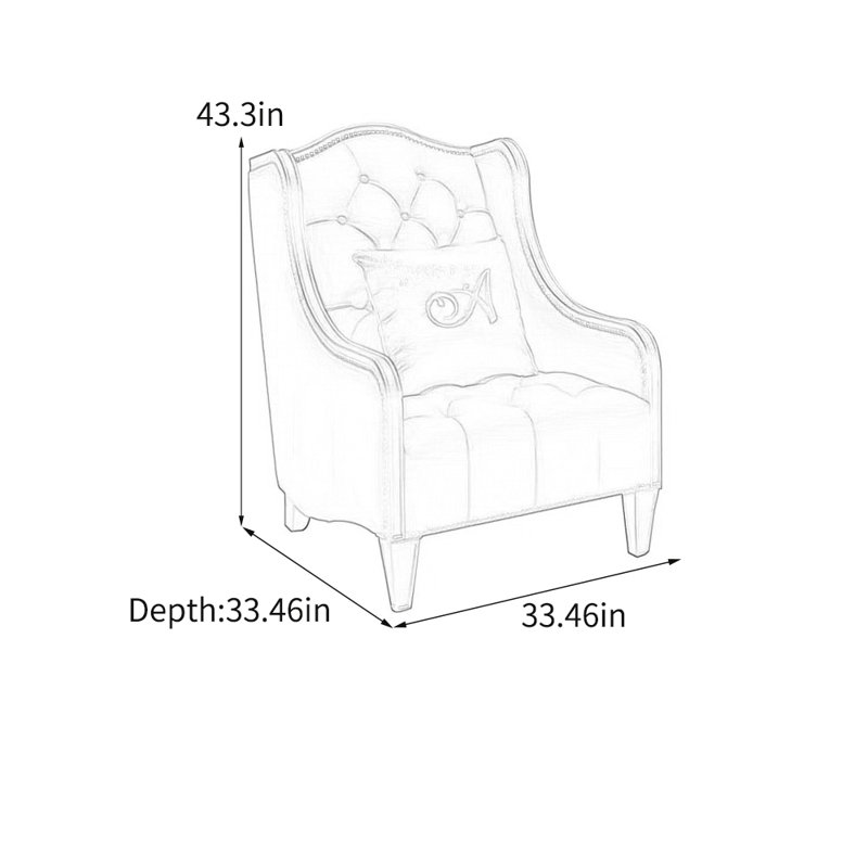 House of Hampton® Light luxury faux leather sponge lounge chair | Wayfair