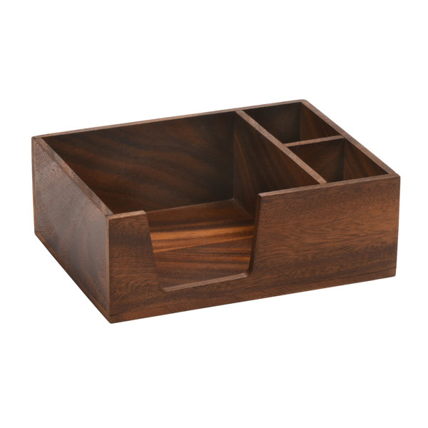 Everly Quinn Zhayden Wood Freestanding Napkin Holder | Wayfair