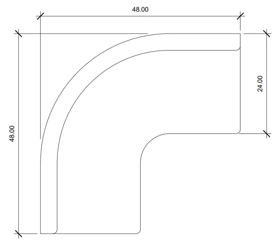 QA Group Curved Corner Booth - Stitched Channeling | Wayfair