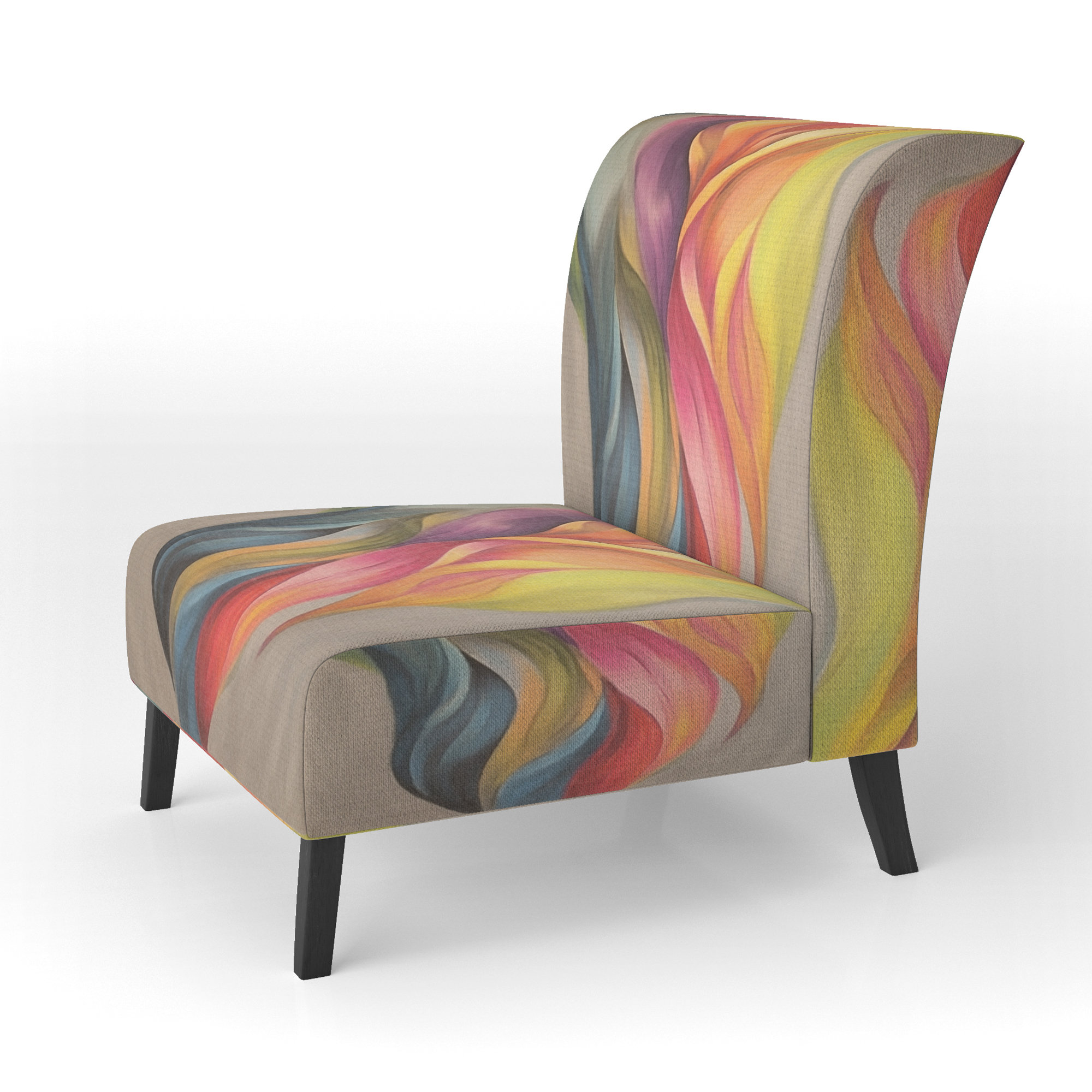 Ivy Bronx Vintage Colourful Pastel Leaves On Gray III - Upholstered ...