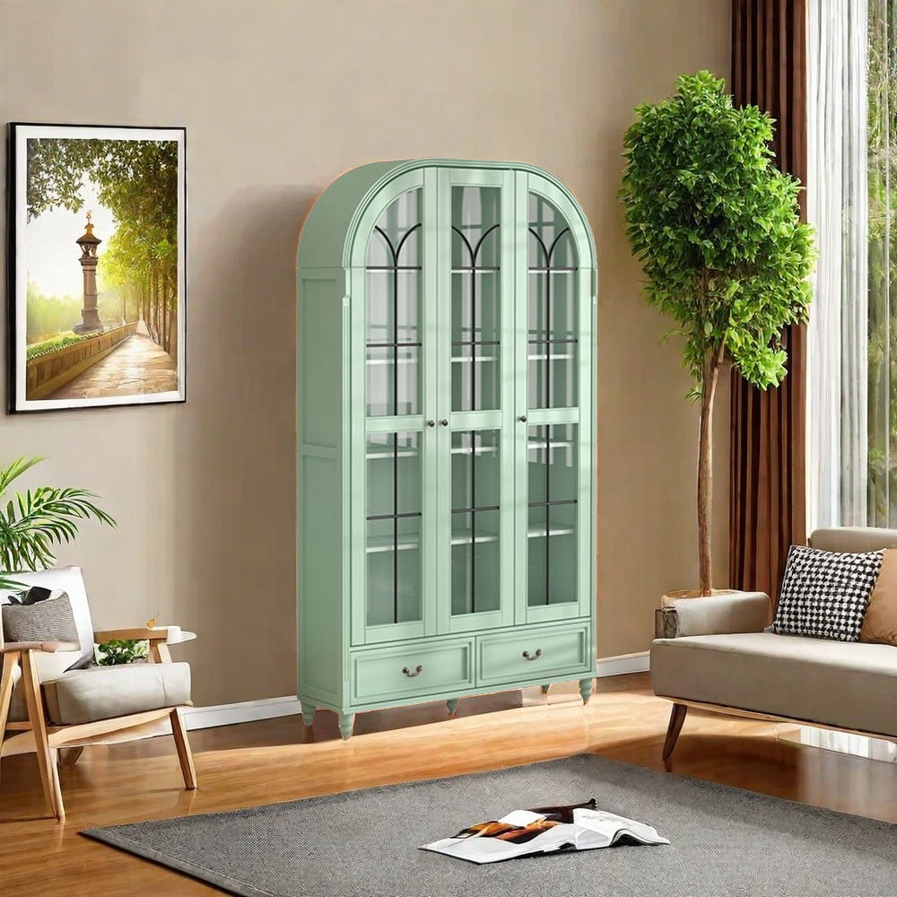 Parttlion French style arched vintage bookcase - Wayfair Canada