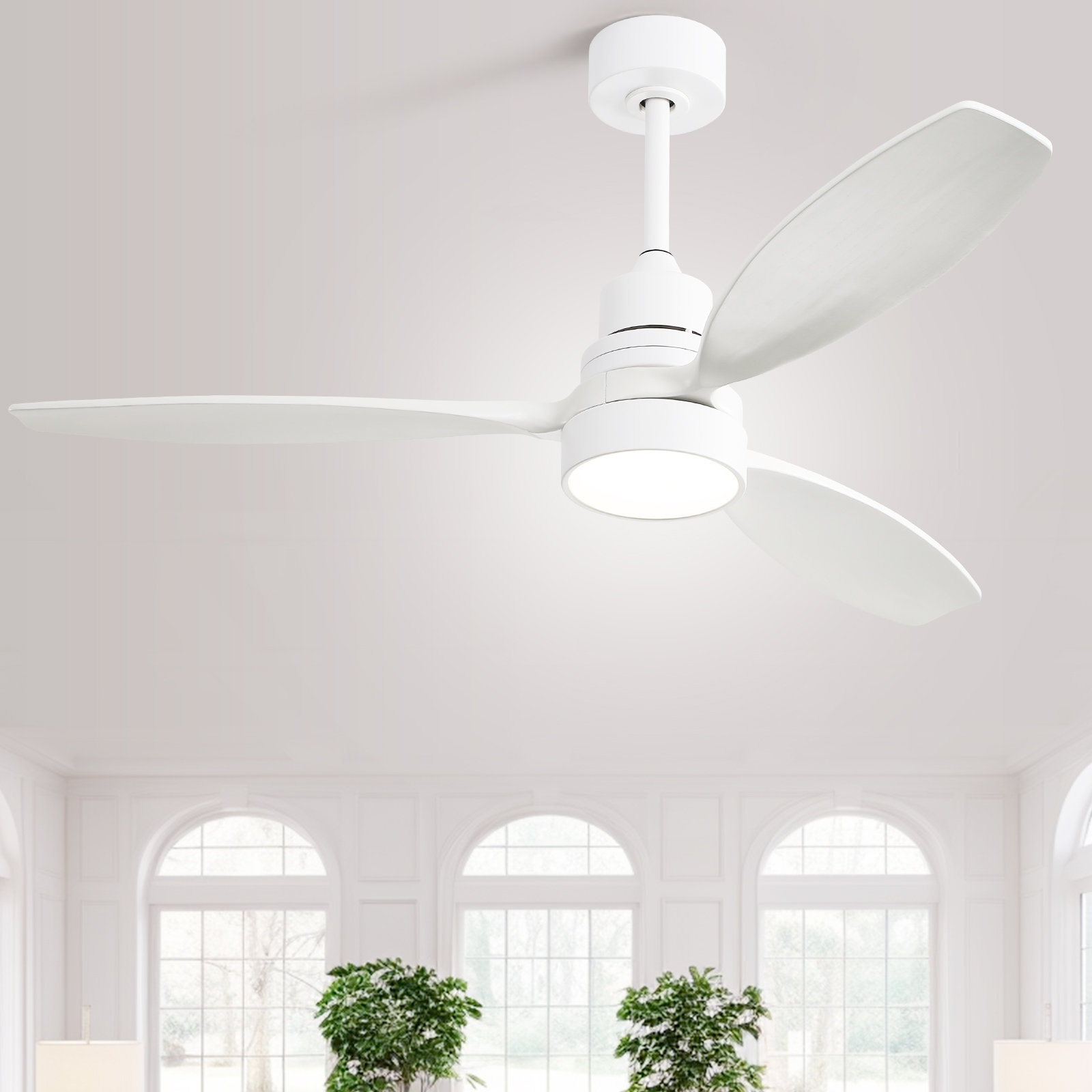 George Oliver 52" Nicola 3 - Blade LED Propeller Ceiling Fan with ...