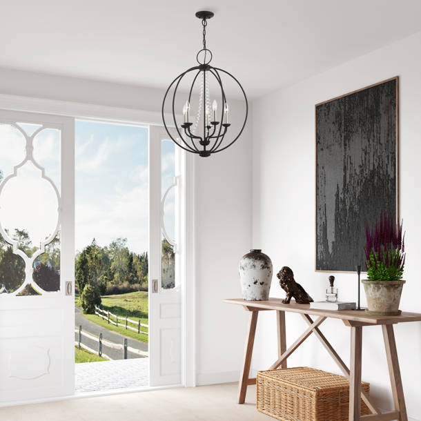 Gracie Oaks Ledjon 6 - Light Dimmable Globe Chandelier | Wayfair