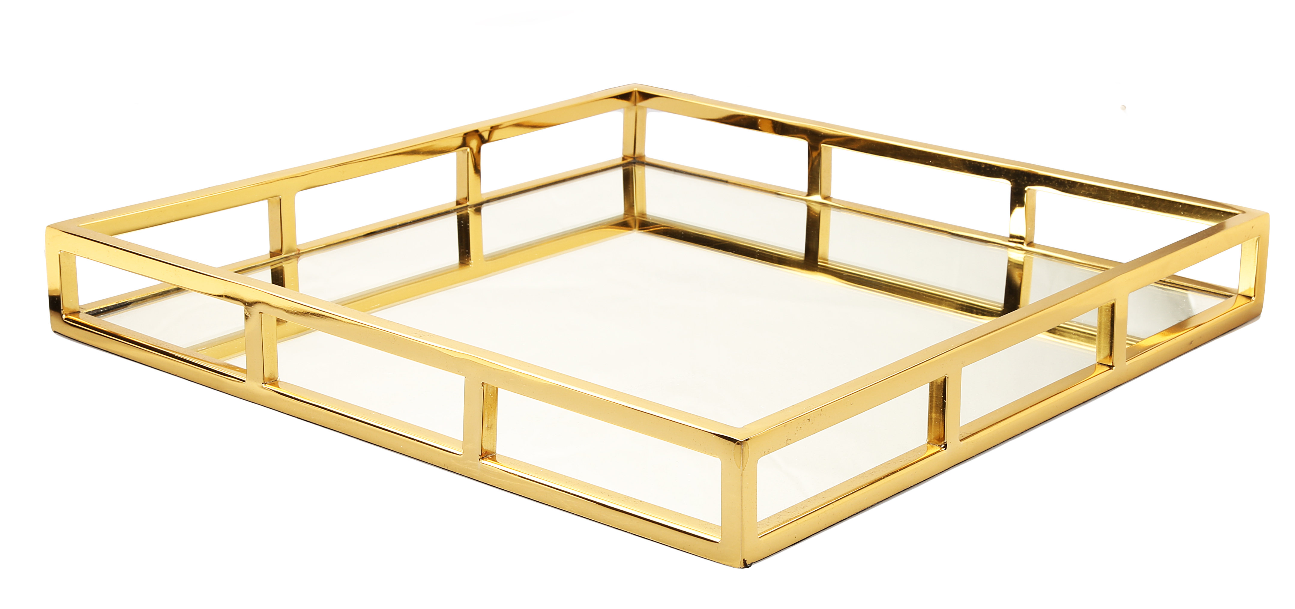 Ivy Bronx Glass Mirror Vanity Tray & Reviews | Wayfair