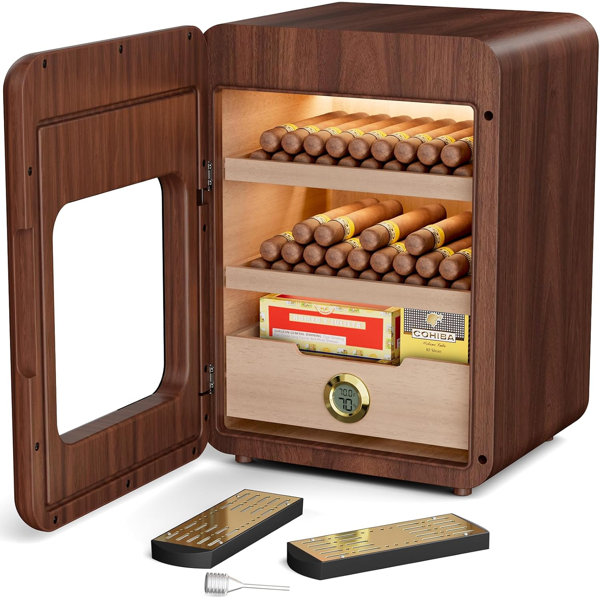 George Oliver Cigar Humidor, Cigar Humidor Cabinet For 200 Cigars With ...