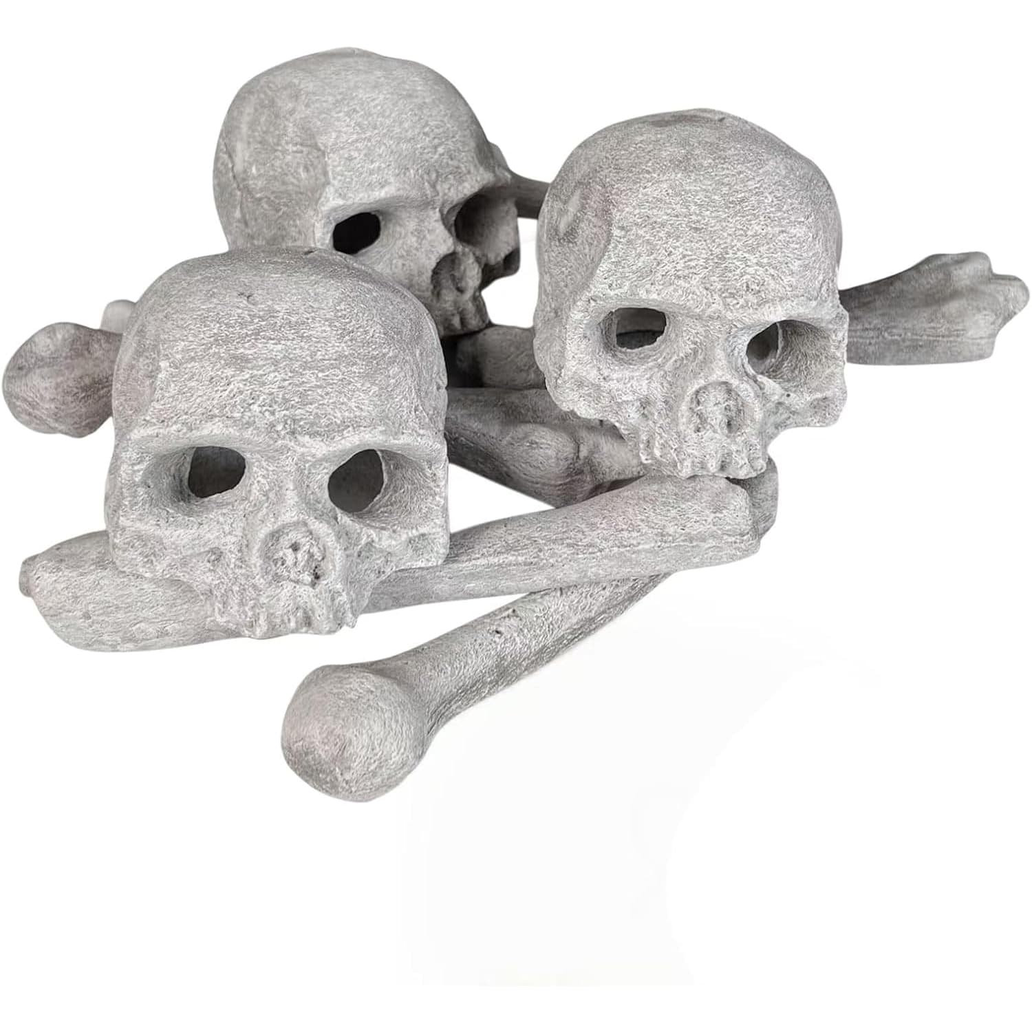Foundry Select 9 Pcs Ceramic Fire Pit Skulls Durable Reusable Fireproof ...