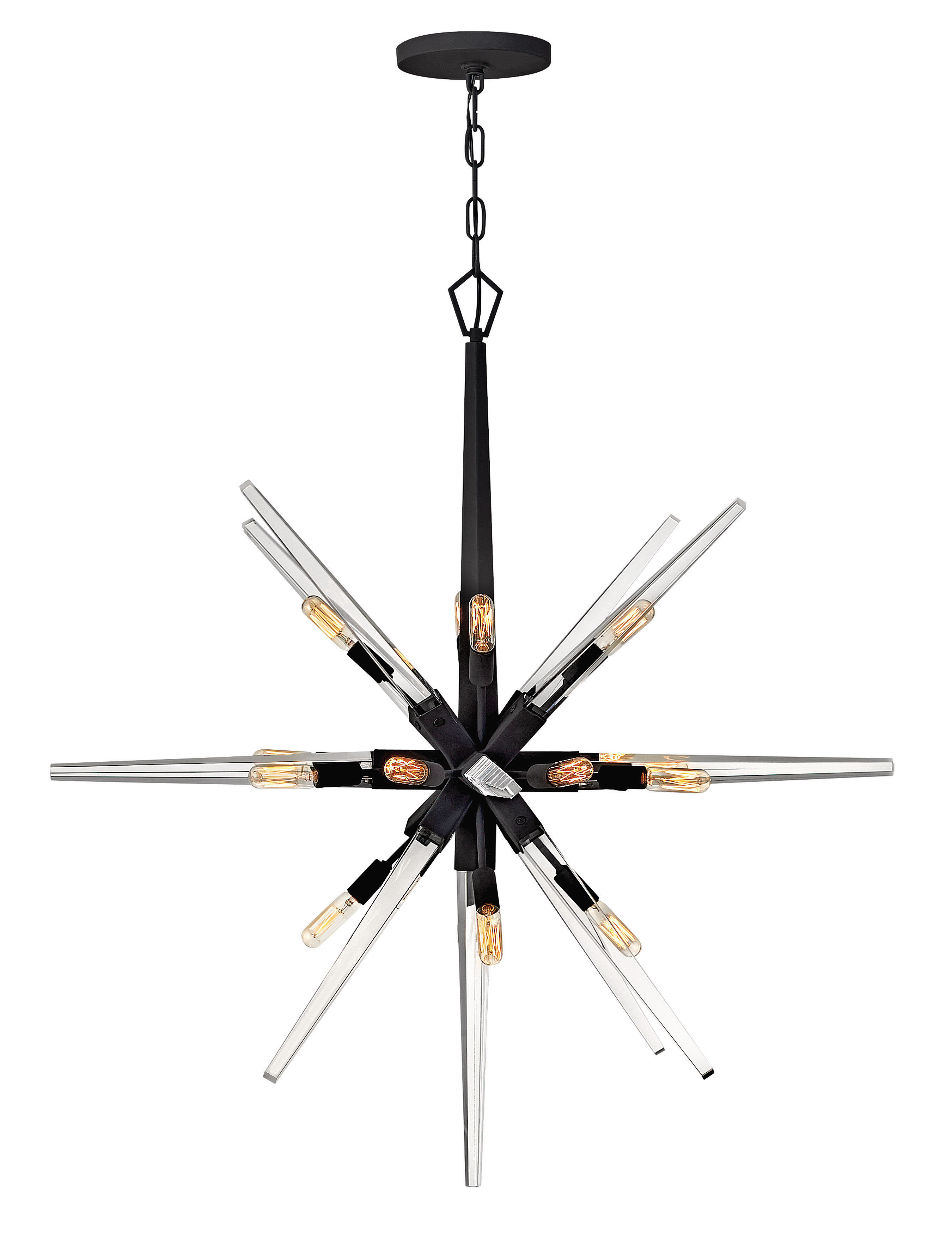 Fredrick Ramond Ariel 16-Light Orb Starburst Chandelier w/ Crystal ...
