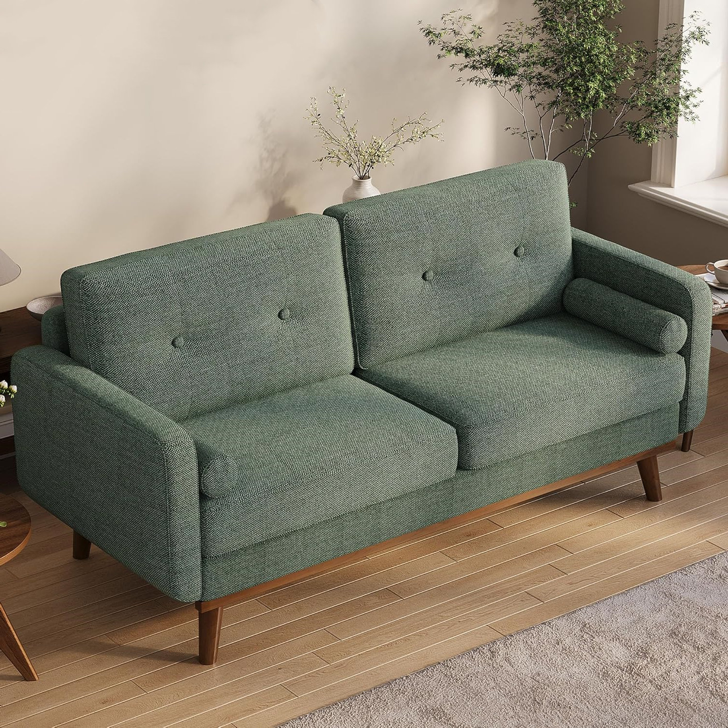 George Oliver Mid Century Modern Couch Sofa Loveseat, Comfy Love Seat ...