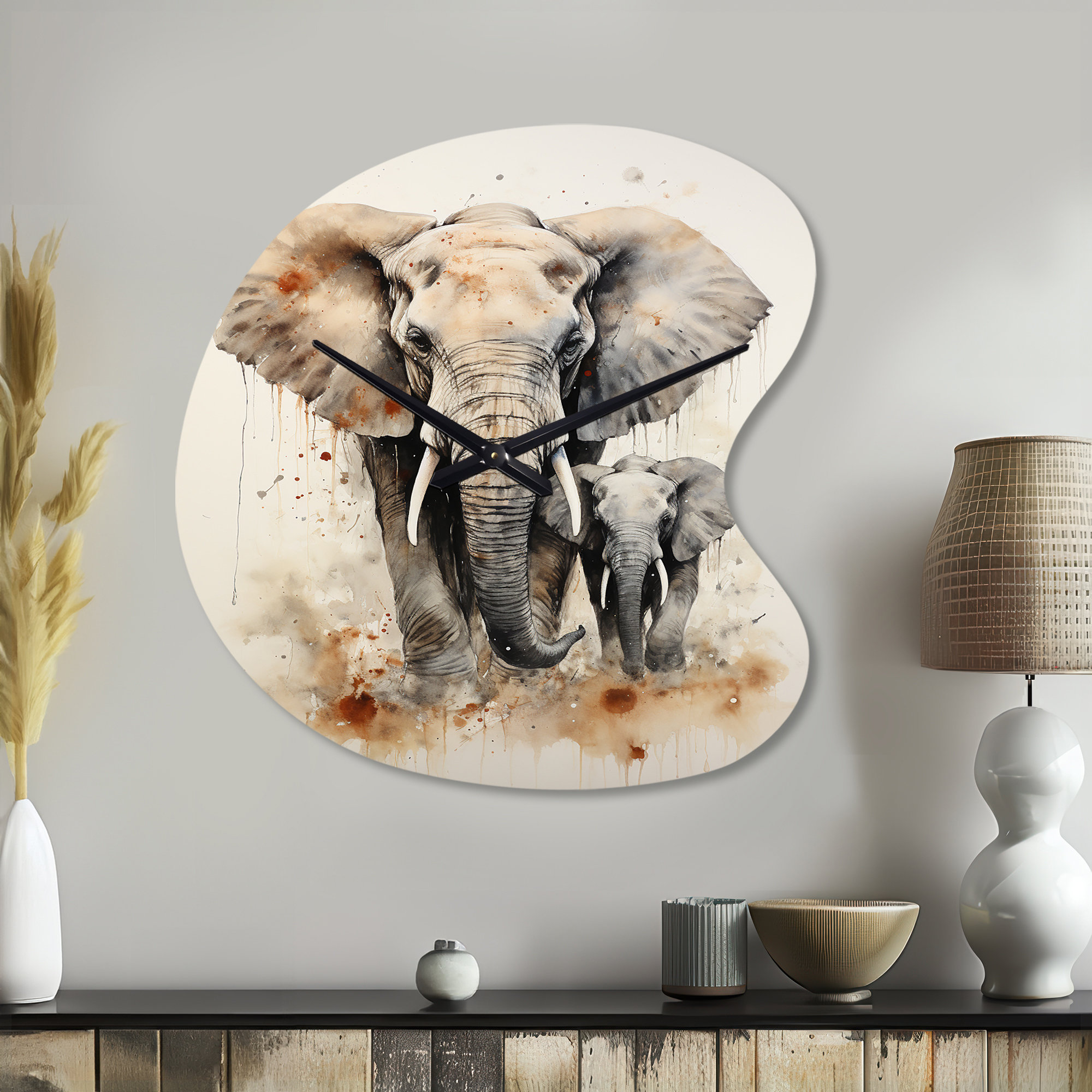 Design Art Elephant Gentle Giants Elephants III - Elephant Irregular ...