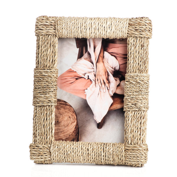 Hamburg Beige Abaca Picture Frame & Reviews | Birch Lane