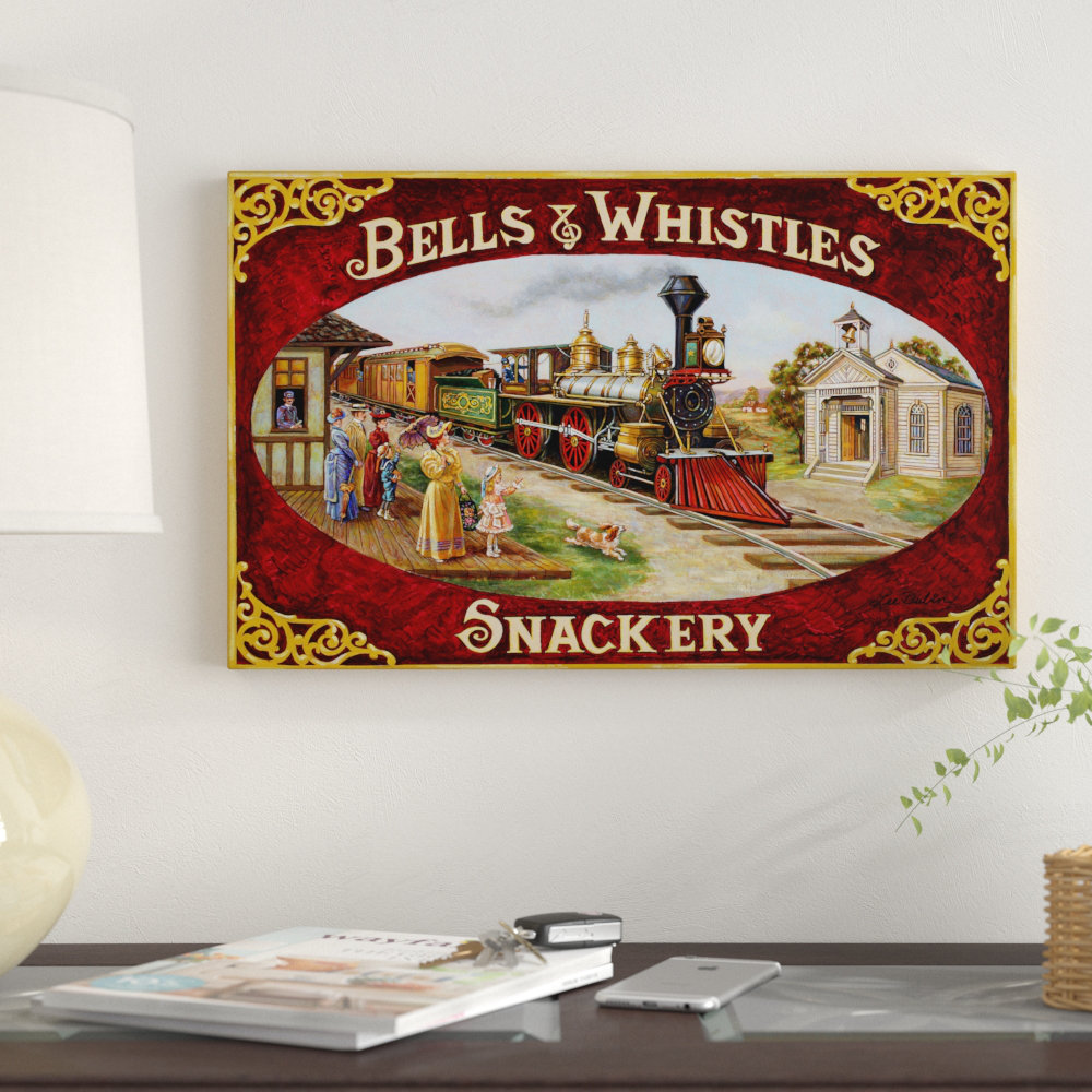 Winston Porter 'Bells and Whistles Train' Acrylic Painting Print on ...