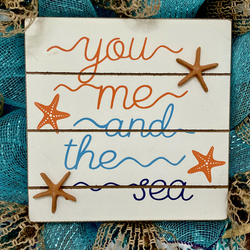 The Holiday Aisle® Summer Coastal Wreath You Me and the Sea | Wayfair