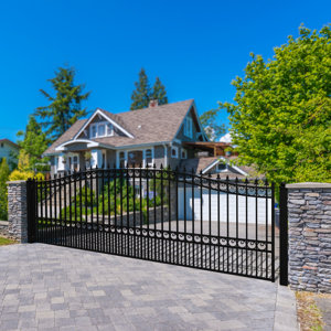 ALEKO Steel Single Swing Driveway Gate - LONDON Style | Wayfair