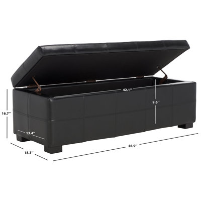 Red Barrel Studio® Alescia Faux Leather Upholstered Storage Bench ...