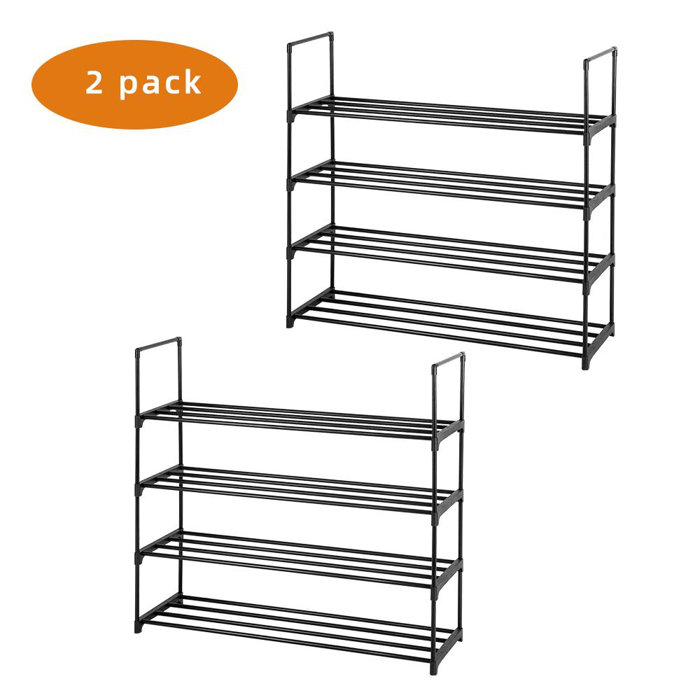 Rebrilliant 32 Pair Stackable Shoe Rack & Reviews | Wayfair