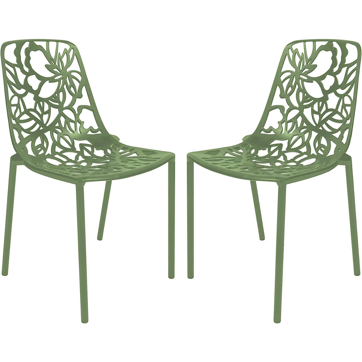 Ivy Bronx Aluminum Side Chair - Set of 2 | Wayfair