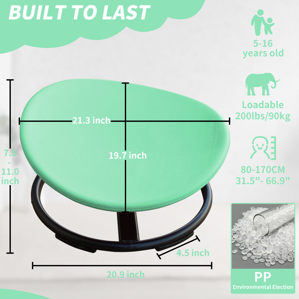 Isabelle & Max™ Kids Sensory Swivel Chair – Autism & ADHD Support Tool ...