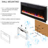 Latitude Run® Electric Fireplace With Colors, 1400W Heating, Double ...