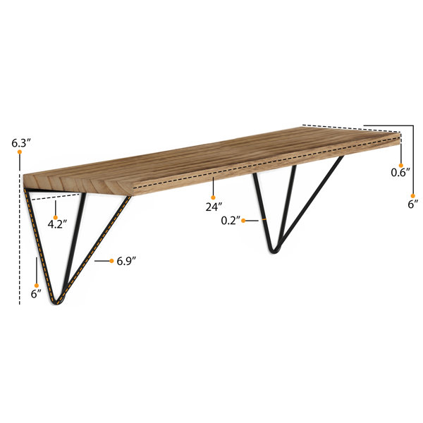 Mercury Row Haycraft Solid Wood Bracket Shelf & Reviews - Wayfair Canada