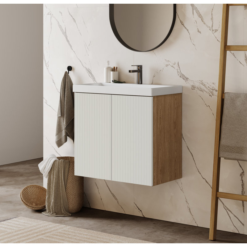 Distinct Kitchen and Bath TENOR 24" Wall-Mount Bathroom Vanity with ...