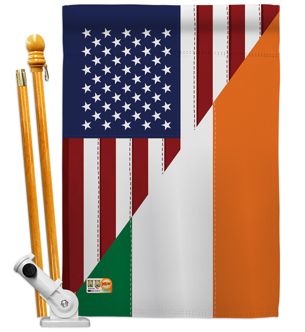Trinx Us Irish Friendship Flags Of The World Impressions 2-Sided ...