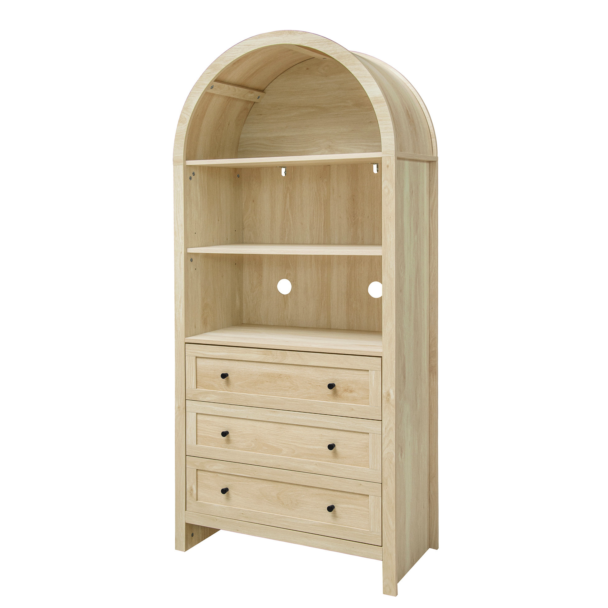 Ebern Designs Modern Arched Kitchen Storage, Adjustable Shelving For ...