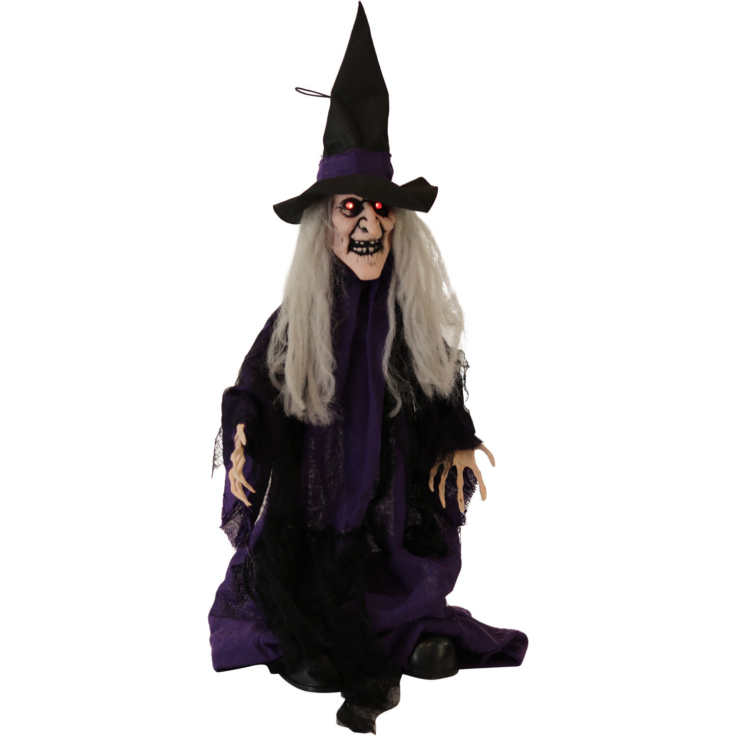 Haunted Hill Farm 31-In. Hazel the Talking Witch, Indoor or Outdoor ...
