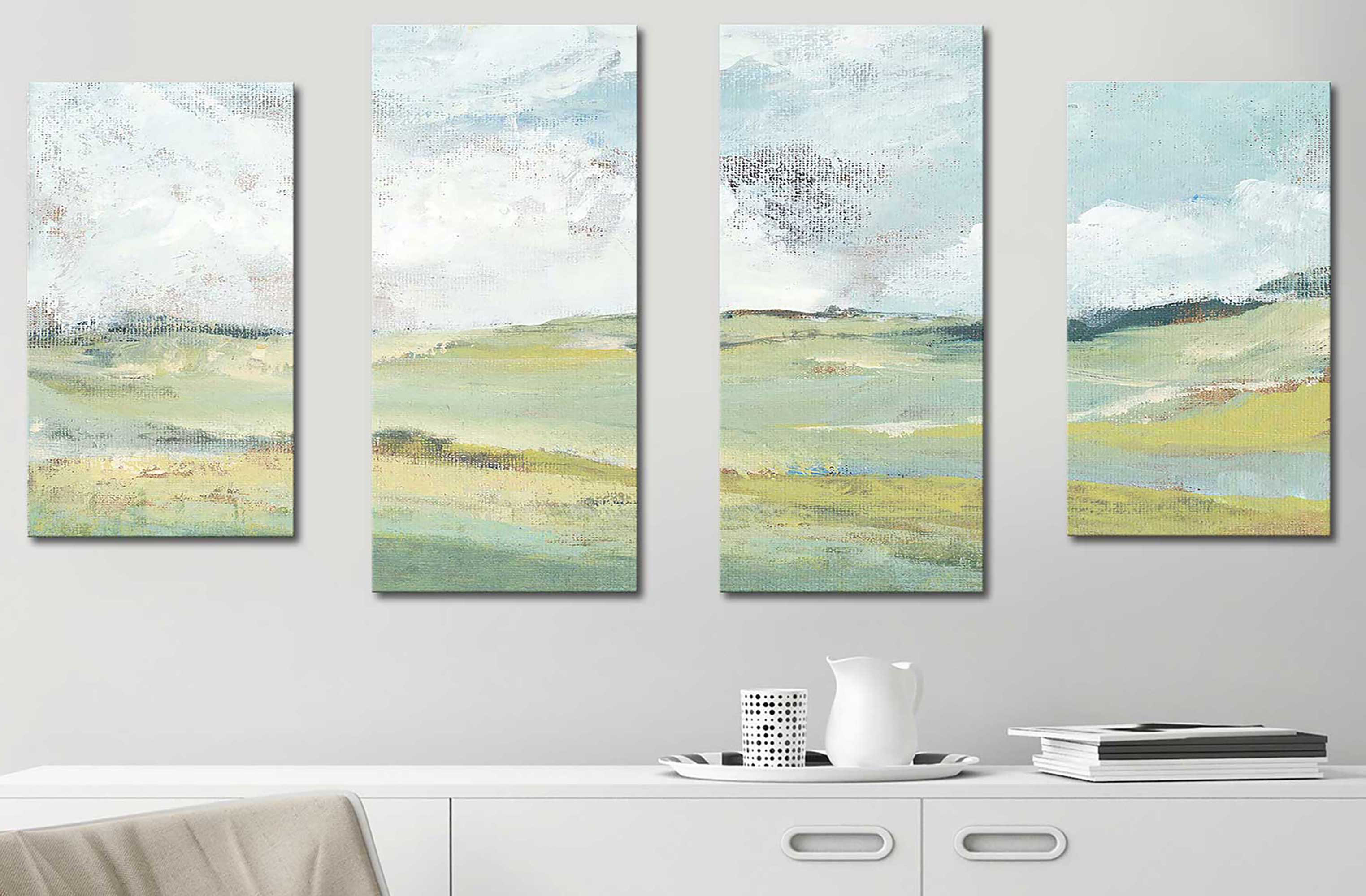 Red Barrel Studio® Country Afternoon - 4 Piece Wrapped Canvas Painting ...