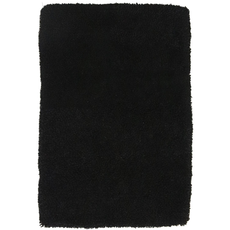 Ebern Designs Devannie Handwoven Wool Black Rug | Wayfair.co.uk