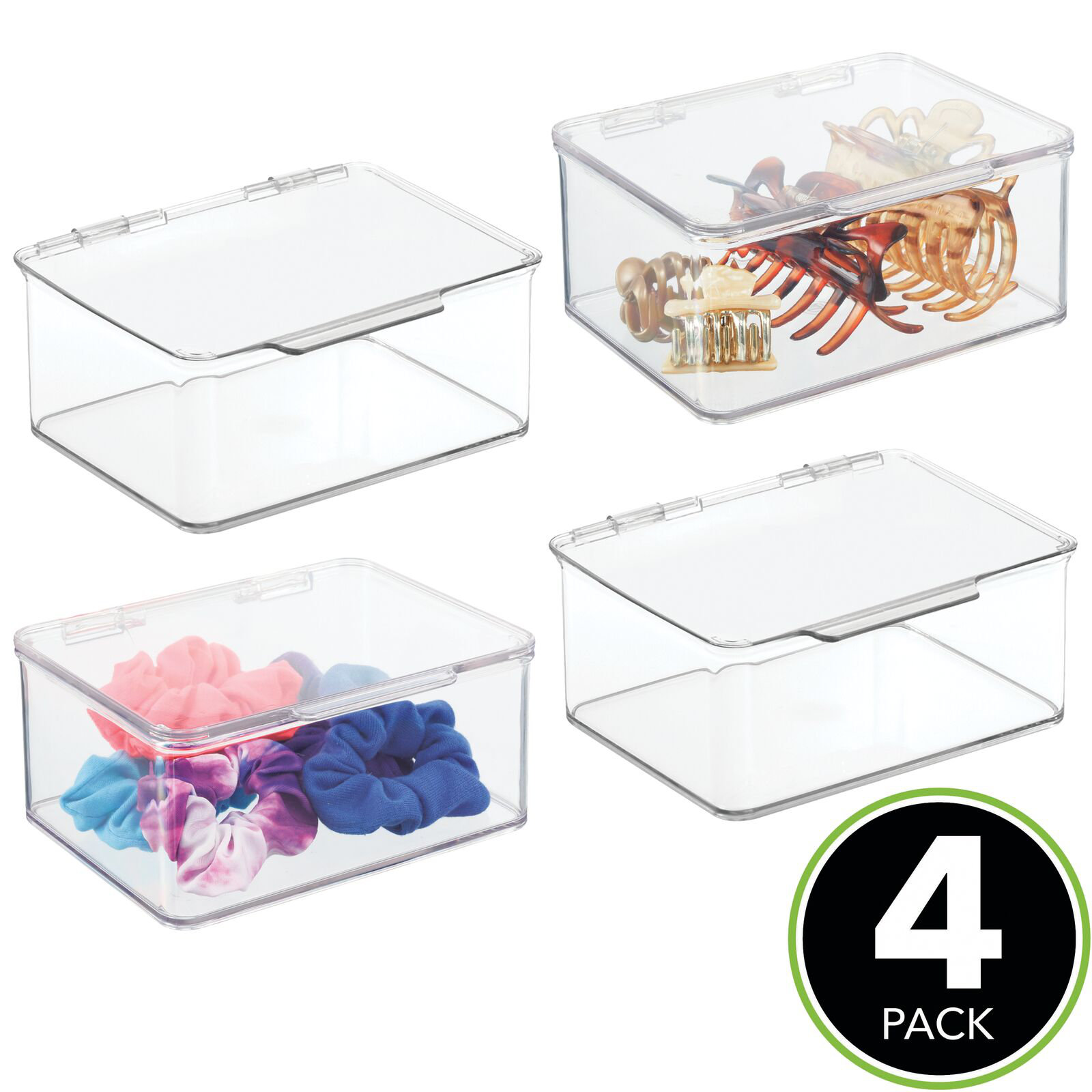 mDesign 4 Piece Plastic Bin Set - Wayfair Canada