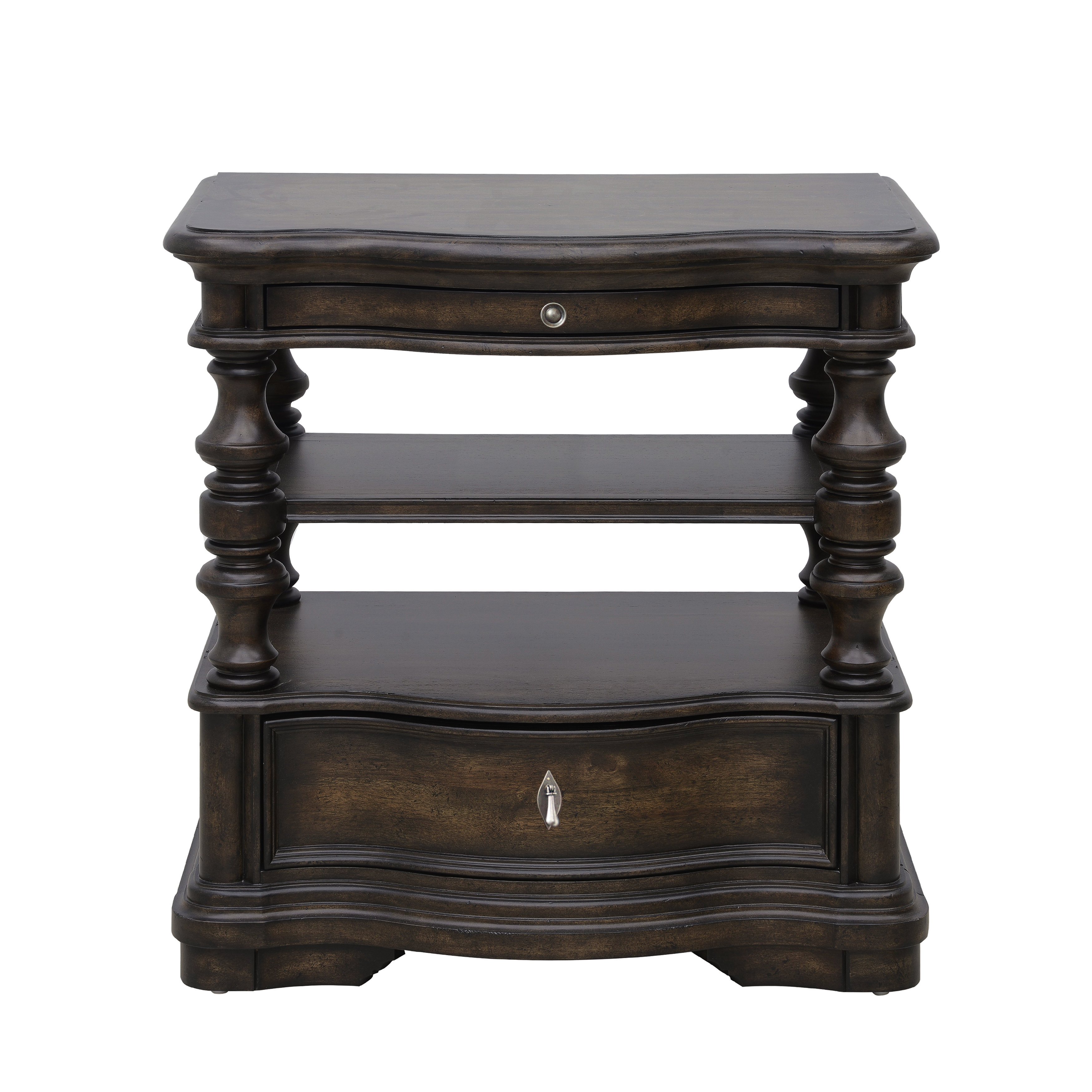 Pulaski Furniture Cooper Falls Open Shelf Nightstand With Storage ...