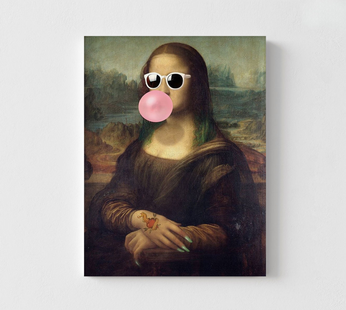 WeFrameArt Leisure Time-Monna Lisa By Matt Spencer, Modern Classic ...