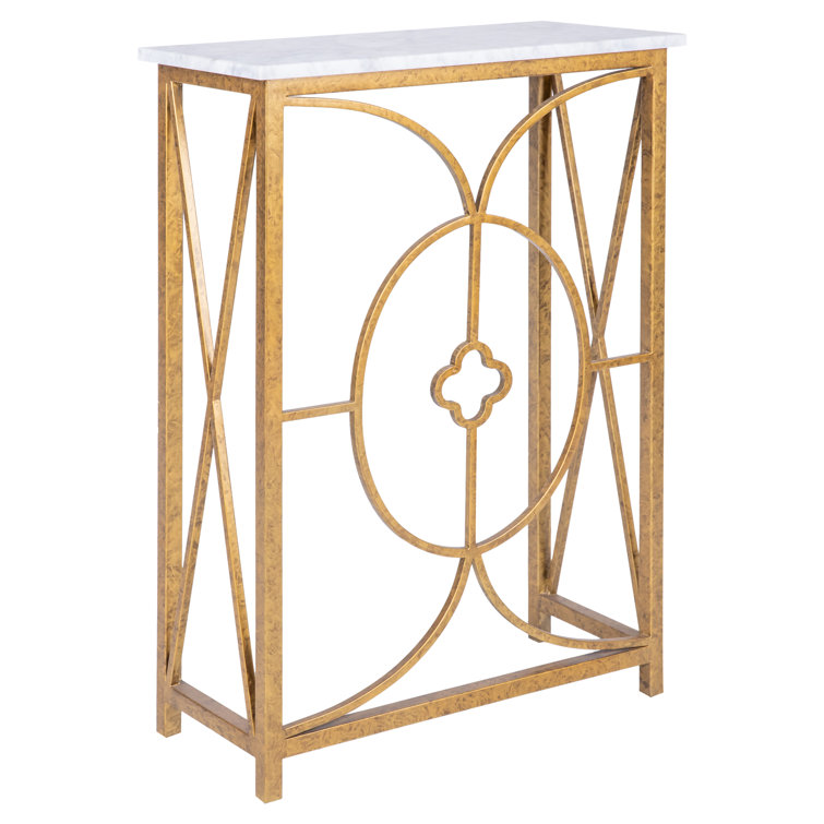 ellahome Petite 26'' Stone Top Console Table | Wayfair